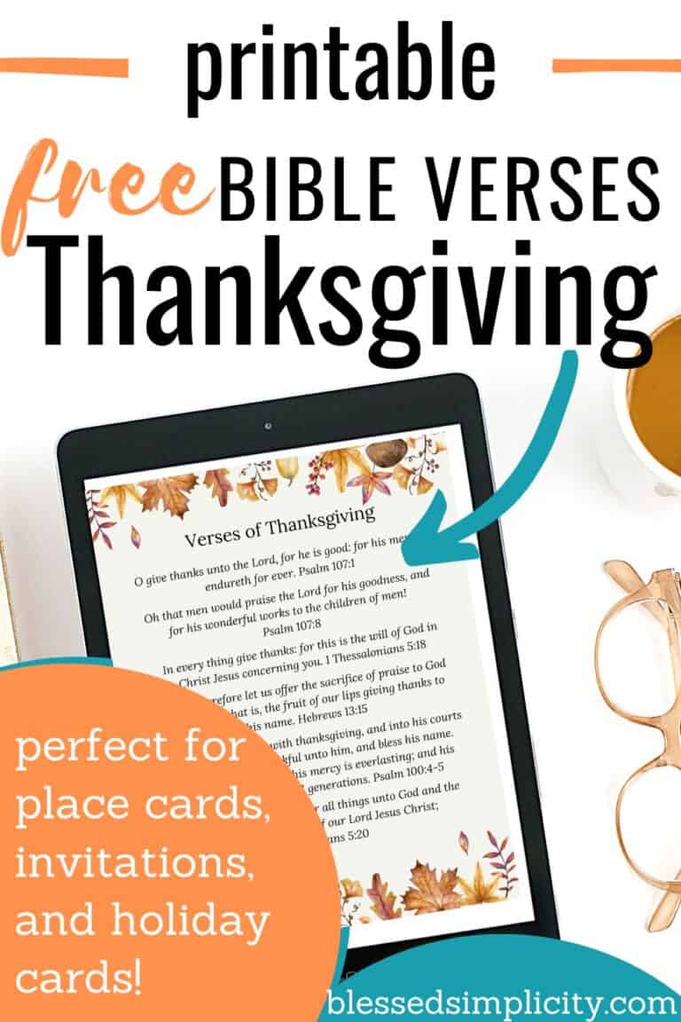 Thanksgiving Bible Verses - Free Printable